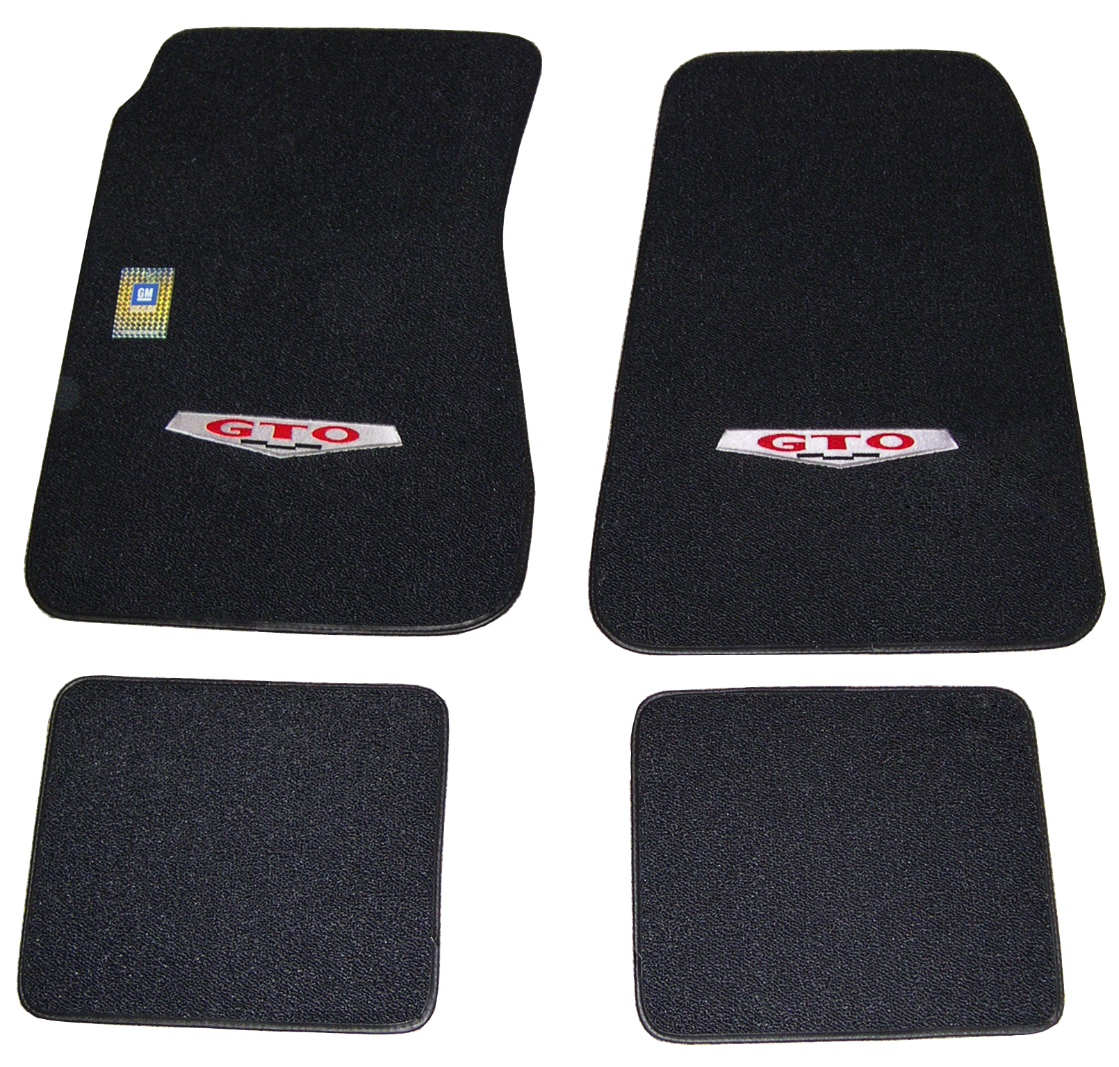 1966-72 LOOP CARPETED FLOOR MATS WITH ARROWHEAD LOGO, 4 PIECE SET, DARK ...