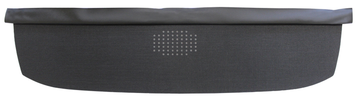 1964-65 MESH PACKAGE TRAY, WITH A SINGLE SPEAKER HOLE - BLACK (RE)