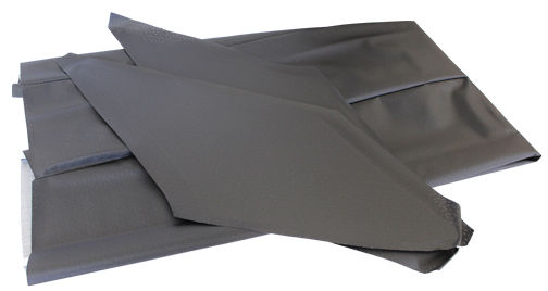 1966-1967 PERFORATED PATTERN HEADLINER, HARDTOP (2ND DESIGN) - BLACK (RE)