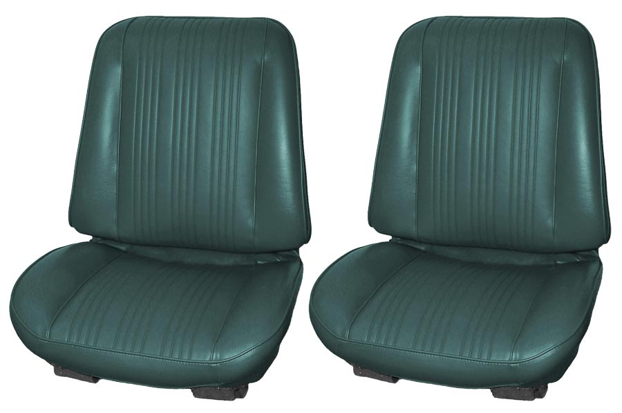 1967 COMPLETE SEAT KIT (2 BUCKETS AND REAR) HARDTOP - AQUA (448G) (RE)