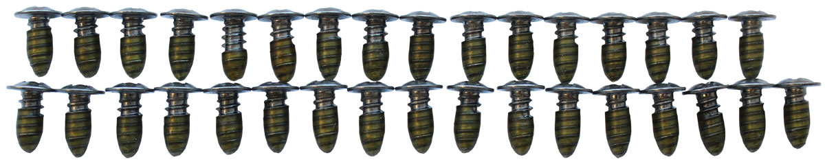 1964-72 CORRECT WHEEL WELL MOLDING SCREW SET, 32 PIECES (RE)