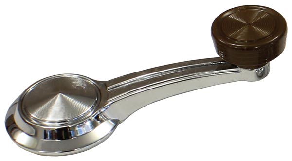 1967-68 WINDOW REGULATOR HANDLE, DARK SADDLE (RE)