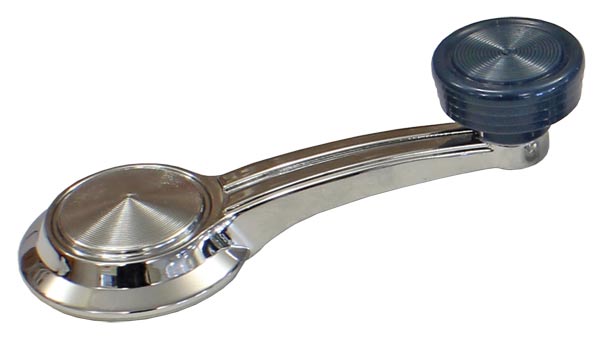 1967-68 WINDOW REGULATOR HANDLE, MEDIUM BLUE KNOB, LH OR RH (RE)