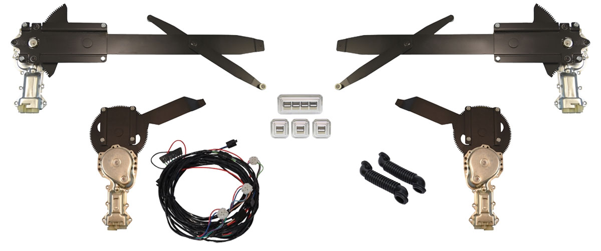 1964-67 POWER WINDOW CONVERSION KIT, CONVERTIBLE (RP)