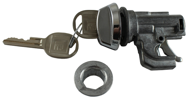 1972-1981 GLOVE BOX LOCK ASSEMBLY, WITH 2 KEYS (RE)