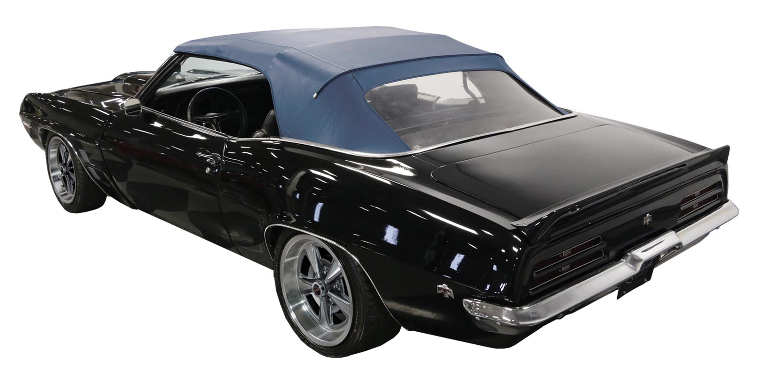 1967-69 CONVERTIBLE PLASTIC REAR WINDOW, DARK BLUE