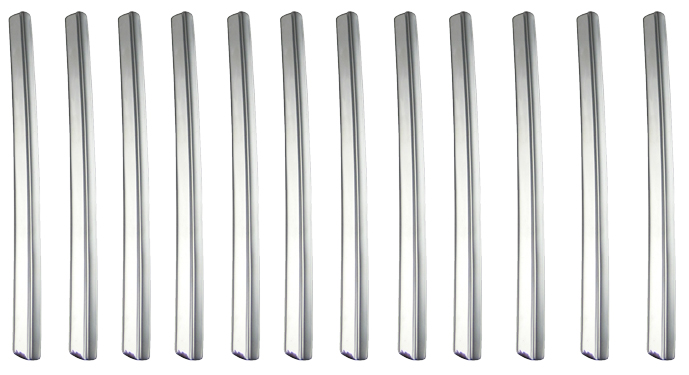 1967-1968 REAR 1/4 CHROME LOUVERS, 12 PIECE SET. PLEASE CLICK ON ...
