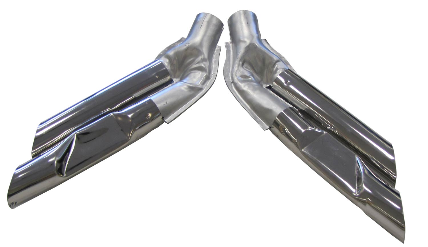 1967-1968 EXHAUST SPLITTERS, PAIR (RE)