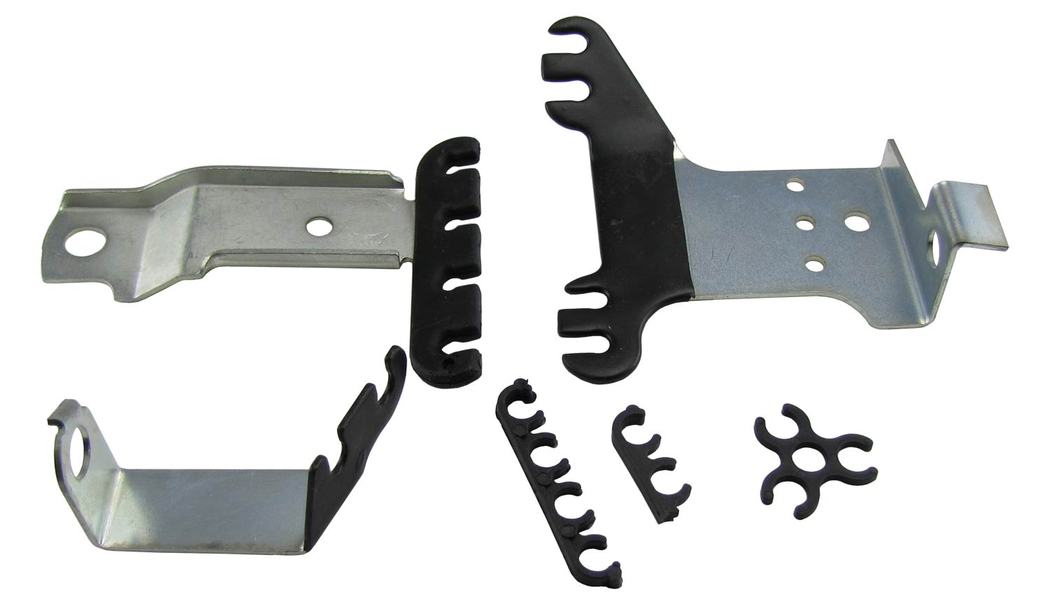 1967 SPARK PLUG WIRE LOOM BRACKETS AND RETAINERS, WITH AIR CONDITIONING ...