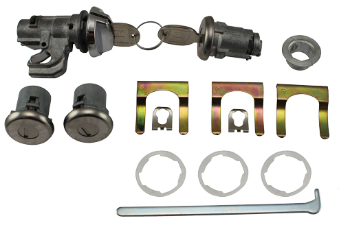 1979-1981 DOOR, GLOVE BOX AND DECK LID LOCK SET WITH 2 KEYS (RE)