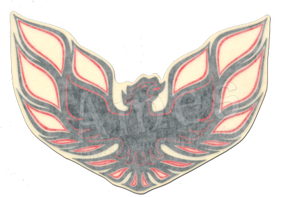 1976-1978 TRANS AM 7.2" SAIL PANEL BIRD DECAL (GOLD) (RE)