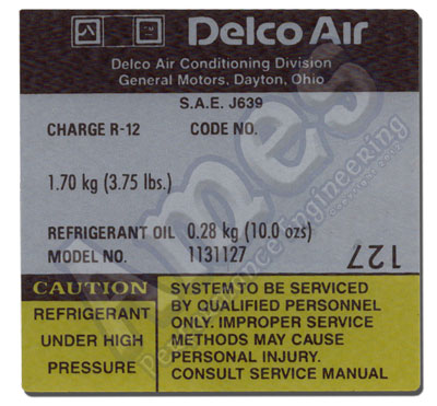 1979 DELCO AIR. COND. DECAL(1131127)(RE)