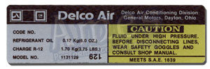 1979 DELCO AIR. COND. DECAL(1131129)(RE)