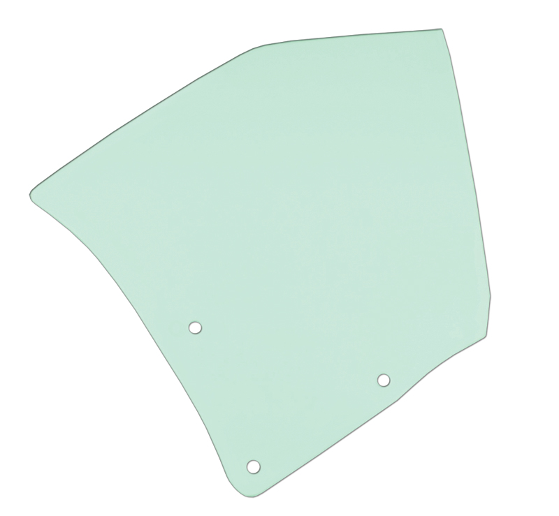 1968-72 REAR 1/4 WINDOW GLASS LEFT HAND TINTED CVT WITH "LOF" ETCHING ...