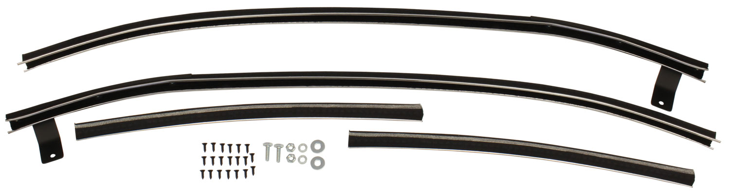 1966-67 SEDAN QUARTER WINDOW CHANNELS, PAIR (RE)