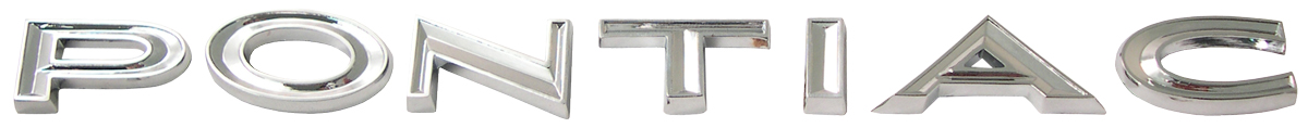 1966 TAIL PANEL LETTERS "PONTIAC" WITH NUTS. (APE)