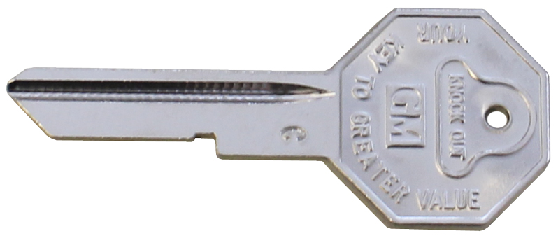 1968 OCTAGON STYLE IGNITION KEY BLANK ("C") (NOS)