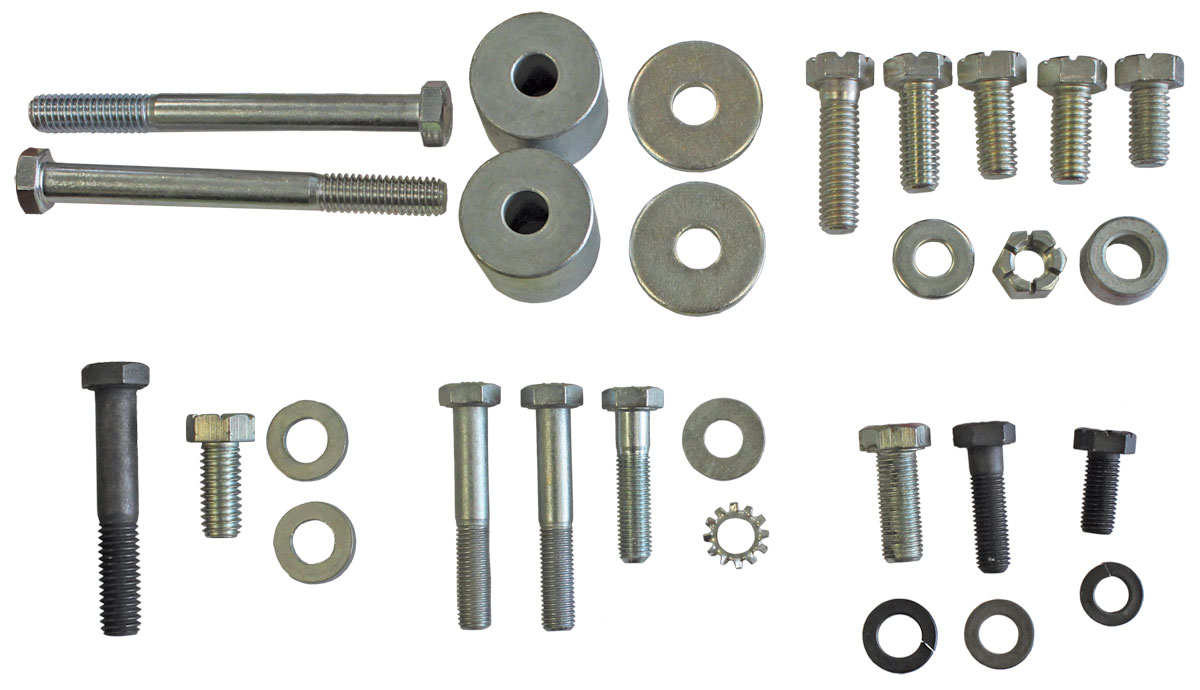 1964-65 AC COMPRESSOR BRACKET BOLT/SPACER KIT (RE)