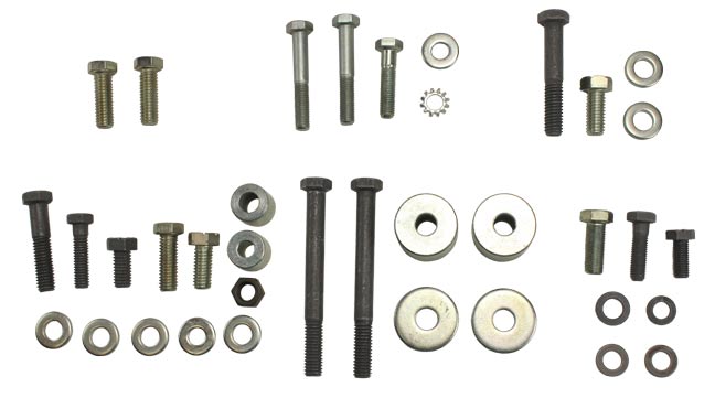 1969-70 AC COMPRESSOR BRACKET BOLT/SPACER KIT (RE)