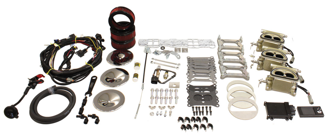 FiTech GO EFI TRI POWER SYSTEM KIT W/O INTAKE MANIFOLD