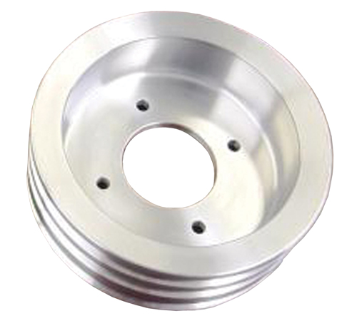 1971-77 CRANK PULLEY WITH POWER STEERING, WITH AC, POLISHED(AP)