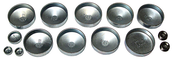STEEL FREEZE PLUG SET, ALL PONTIAC V-8 (RP)