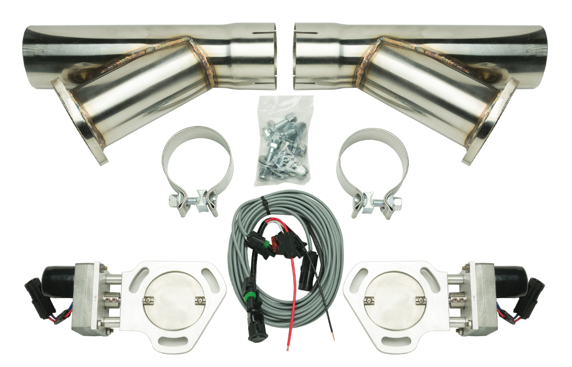 1967-81 3"" INCH ELECTRIC EXHAUST CUTOUT KIT W/3" DUMPS. PLEASE CLICK ...