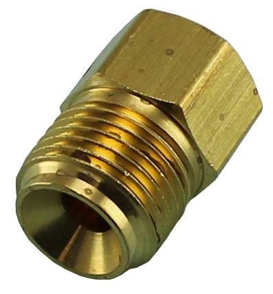 RADIATOR ADAPTER FITTING TO ADAPT TRANS LINE FITTINGS FROM 5/16" TO 3/8".