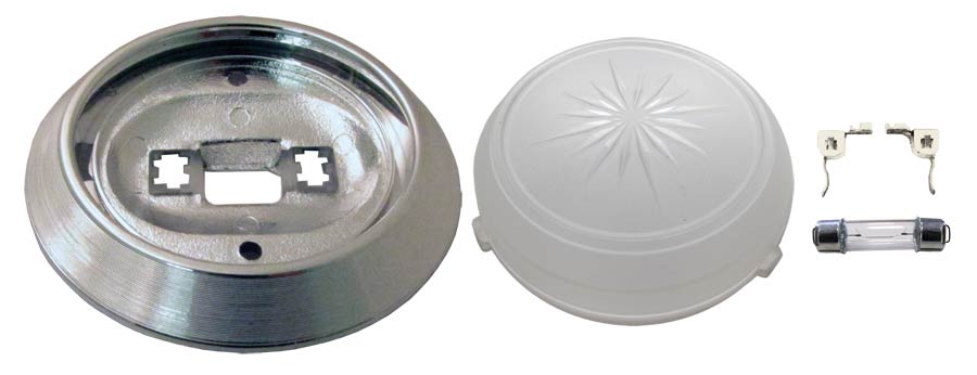 1969-77 COMPLETE DOME LAMP ASSEMBLY, EXC CVT