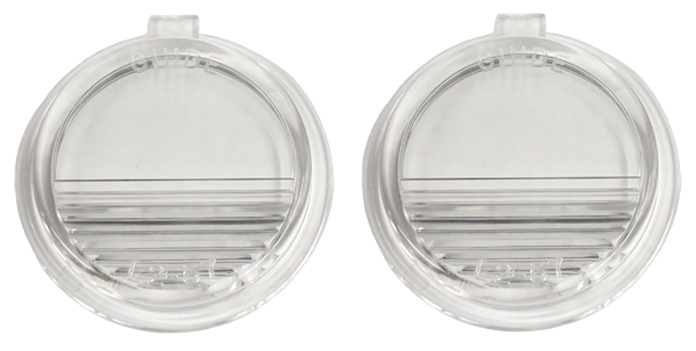 57 LICENSE LAMP LENS EXC STATION WAGON, PAIR
