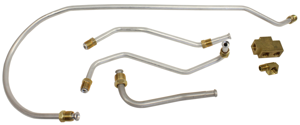 1963 TRI POWER FUEL LINES, WITH 4 WAY FUEL BLOCK AND 3-90 DEGREES ...