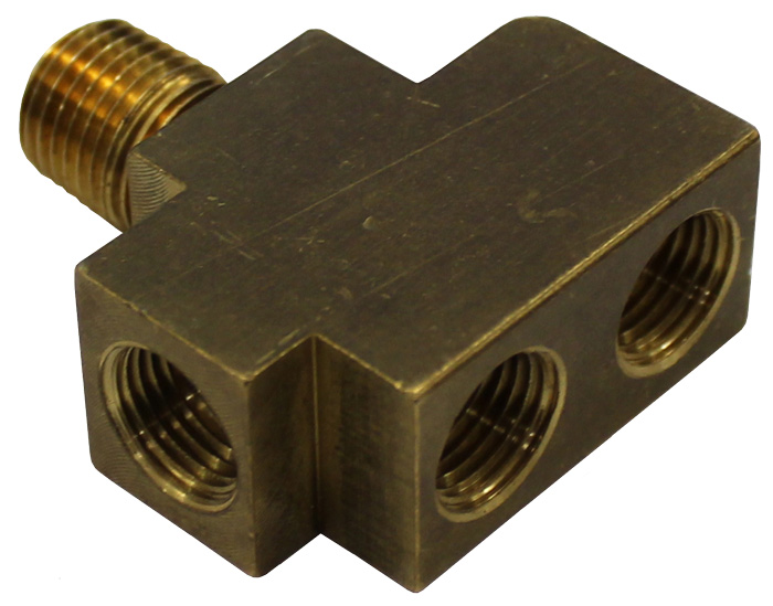 1958-1960 TRI POWER 4 WAY FUEL BLOCK, WEATHERHEAD