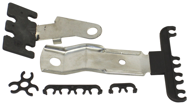 1967 SPARK PLUG WIRE LOOM BRACKETS AND RETAINERS, SET (RE)
