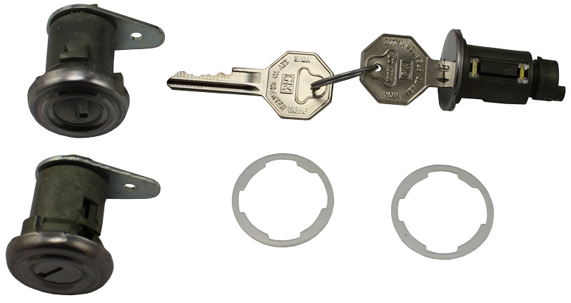 1955-1957 (4 DOOR HARDTOP) IGNITION AND DOOR LOCK SET, WITH 2 ORIGINAL ...