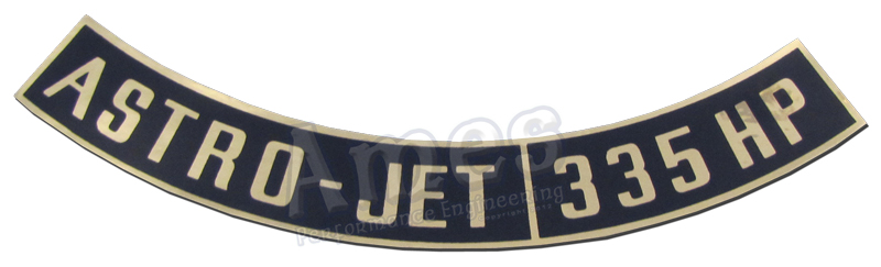 69 ASTRO JET 335 HP AIR CLEANER DECAL