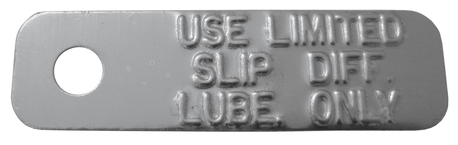 1967-1989 LIMITED SLIP REAR AXLE TAG (RE)