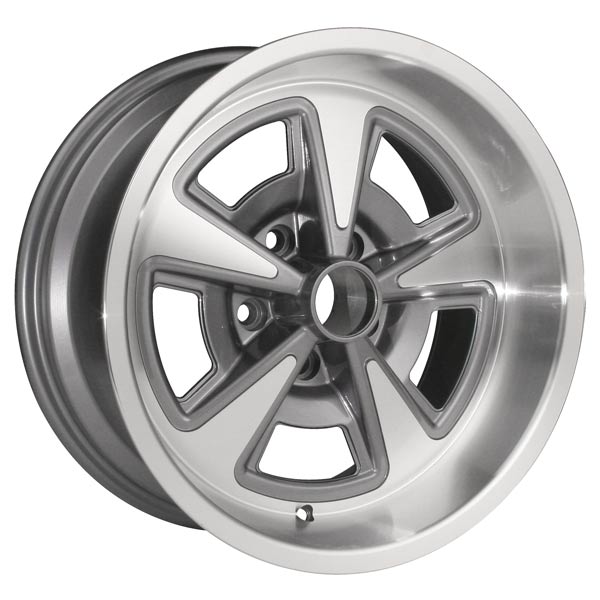 17 X 8 CAST ALUMINUM RALLY II WHEEL. PLEASE CLICK ON DETAILS.