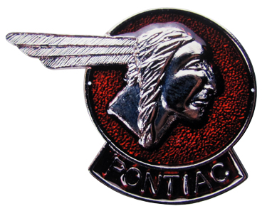 25X19 PONTIAC CHIEF HEAD METAL SIGN