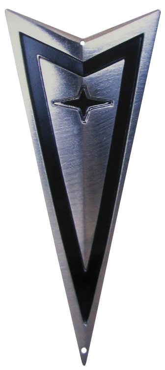 12X6 HOOD ARROWHEAD EMBLEM METAL SIGN