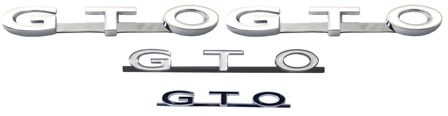 1969 GTO COMPLETE EXTERIOR EMBLEM KIT W/ ENDURA BUMPER
