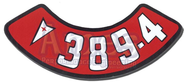 389-4V AIR CLEANER DECAL (AP)